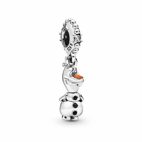 Jewelry | Nwot Disney Frozen Olaf Dangle Charm Featuring Round Cubic ...
